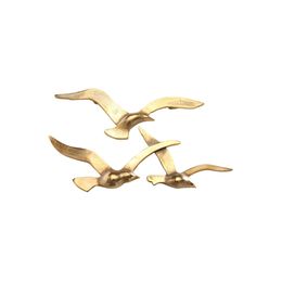 Boltze Wandobjekt Birdy gold, Wanddeko aus Metall, maritimes Motiv