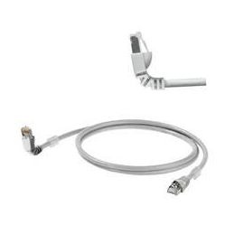 Weidm&uuml;ller 1248280020 RJ45 Netzwerkkabel, Patchkabel CAT 6a S/FTP 2.00 m Grau UL-zertifiziert 1 St.
