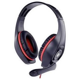 Gembird GHS-05-R On Ear Headset kabelgebunden Stereo Schwarz, Rot Lautst&auml;rkeregelung Gaming