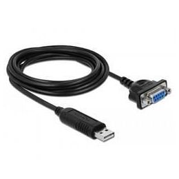 Delock USB 2.0 Adapter [1x USB 2.0 Stecker A - 1x Seriell (9pol.)] 66281 1.8 m