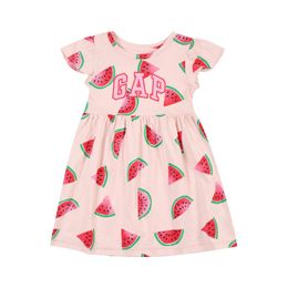 GAP Kleid Mädchen Größe 104 grün / rosa / rot