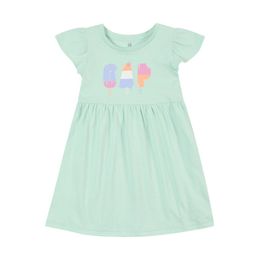 GAP Kleid Mädchen Größe 110 hellblau / mint / hellorange / pink