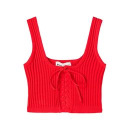 Bershka Knitted Top female Red size S