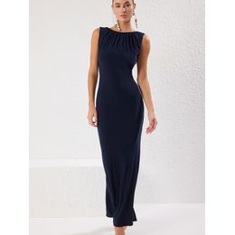 Trendyol Kleid Damen Größe 34 dunkelblau Winterkleid