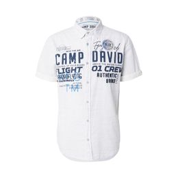 CAMP DAVID Hemd Herren Gr&ouml;&szlig;e L navy / himmelblau / wei&szlig;