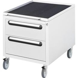 Rau Roll-Container, mit 2 Schubladen, lichtgRau RAL 7035, BxTxH 480 x 600 x 540 mm