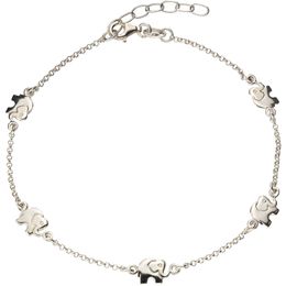 Fußkette Firetti "Schmuck Geschenk Silber 925 Körperschmuck Erbskette", silber (silberfarben), Fußketten, Silber 925 (Sterlingsilber)