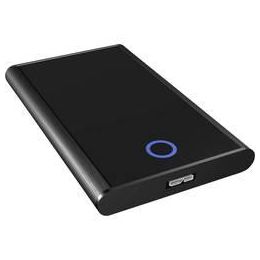 IB-273StU3, Ext. HDD-Geh&auml;use, 1x 2,5 SATA HDD zu USB 3.2 Gen 1 Host, blaue Kreisbeleuchtung, Aluminium, schwarz