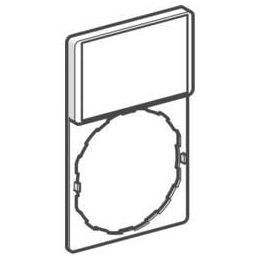 Schneider Electric ZBY6101 ZBY6101 Schildtr&auml;ger mit Schild (L x B) 50 mm x 30 mm unbeschriftet Schwarz, Rot 1 St.