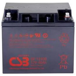 CSB Battery GP 12400 Standby USV GP12400B8 Bleiakku 12 V 40 Ah Blei-Vlies (AGM) (B x H x T) 197 x 171 x 165 mm M5-Schraubanschluss Wartungsfrei, Geringe