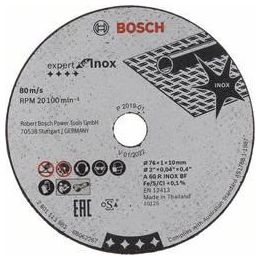Bosch Accessories 2608601520 Trennscheibe Expert for Inox A 60 R INOX BF, 76 mm, 10 mm, 1 mm (5 St&uuml;ck)