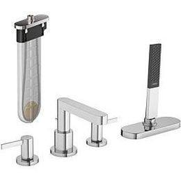 Hansgrohe Finoris Fertigmontageset 76444000 4-Loch-Wannenrandarmatur, mit sBox, chrom