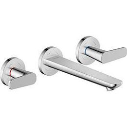 Hansgrohe Axor Citterio C Waschtisch-3-Loch-Armatur 49070000 ohne Struktur, chrom, Unterputz, Wandmontage, Ausladung 193mm