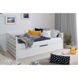 Ticaa Sofabett Naomi inkl. Ausziehbett, 120x200, Wei&szlig;