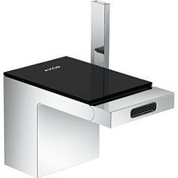 Hansgrohe Axor MyEdition Bidetarmatur 47210600 Ausladung 121 mm, mit Push-Open Ablaufgarnitur, chrom/Schwarzglas