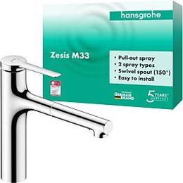 Hansgrohe Zesis M33 160 Küchenarmatur 74801000 Ausziehbrause, 2jet, chrom