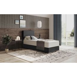 Boxbett MR. COUCH "Stratus 2", grau (stripes 8629 stone), B:97cm L:211cm, 92% Polyester / 8% Nylon, Komplettbetten, Boxspringbett, inkl. Bettkasten und Matratze