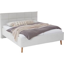 Meise Möbel Polsterbett MEISE.MÖBEL "Paulo wahlweise mit Bettkasten, erhältlich in den Breiten 160 & 180cm", beige, B:182cm, Betten, wahlweise mit Holz- oder Metallfuß
