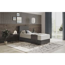 Boxbett MR. COUCH "Stratus 2", braun (aqua clean pascha 412 rock), B:97cm L:211cm, 64% Polyester / 36% Baumwolle, Komplettbetten, Boxspringbett, inkl. Bettkasten und Matratze