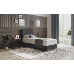Boxbett MR. COUCH "Stratus 2", schwarz (savona 21 schwarz), B:97cm L:211cm, 100% Polyester, Komplettbetten, Boxspringbett, inkl. Bettkasten und Matratze
