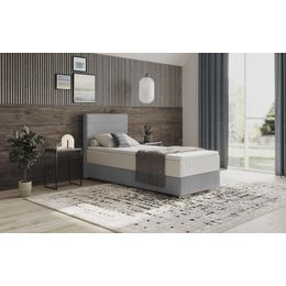 Boxbett MR. COUCH "Stratus 2", grau (savona 13 melange), B:97 L:211, 100% Polyester, Komplettbetten, Boxspringbett, inkl. Bettkasten und Matratze
