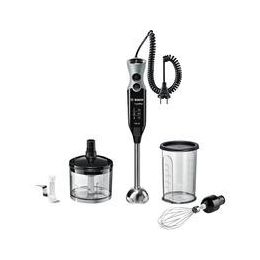 Bosch Stabmixer ErgoMixx MSM67170 schwarz/grau, 750 Watt, mit Zerkleinerer und Schneebesen
