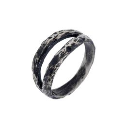Haze&Glory Haze&glory Ring 'Twin' male Grey size 60