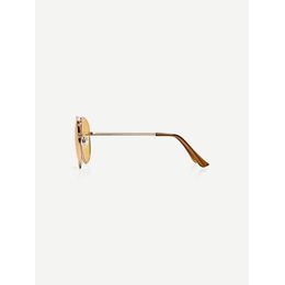 Bershka Sonnenbrille Herren Gr&ouml;&szlig;e One Size gelb / gold
