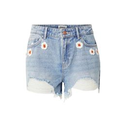 Only Shorts 'ONLPacy' Damen Gr&ouml;&szlig;e 29 blue denim / orange / wei&szlig;
