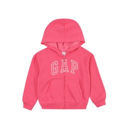GAP Sweatjacke 'HERITAGE' M&auml;dchen Gr&ouml;&szlig;e 104/110 pink / wei&szlig;