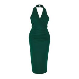 Trendyol Curve Kleid Damen Gr&ouml;&szlig;e 48 smaragd Winterkleid