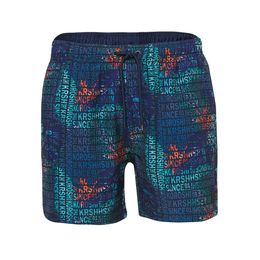 Koroshi Badeshorts Herren Gr&ouml;&szlig;e XL marine / himmelblau / feuerrot / neonrot