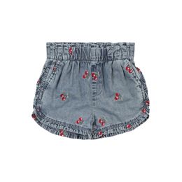 Only Mini Shorts 'KMGDandy' M&auml;dchen Gr&ouml;&szlig;e 92 blue denim / pastellgr&uuml;n / kirschrot / wei&szlig;
