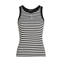 K by KARL LAGERFELD Karl Lagerfeld Top 'Ikon' Damen Gr&ouml;&szlig;e XS schwarz / wei&szlig;