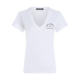 K by KARL LAGERFELD Karl Lagerfeld T-Shirt 'Rue St-Guillaume' Damen Gr&ouml;&szlig;e S schwarz / wei&szlig;