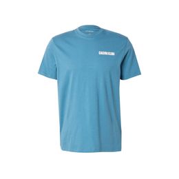 Calvin Klein Jeans T-Shirt Herren Gr&ouml;&szlig;e M azur / wei&szlig;