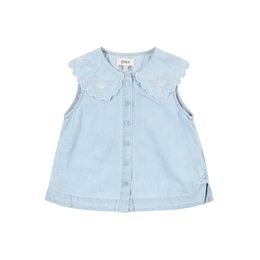 Only Mini Bluse 'KMGBEA' M&auml;dchen Gr&ouml;&szlig;e 128 hellblau / wei&szlig;