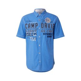 CAMP DAVID Hemd Herren Gr&ouml;&szlig;e M blau / nachtblau / wei&szlig;