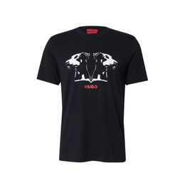 Hugo T-Shirt 'Dobero' Herren Gr&ouml;&szlig;e XS rot / schwarz / wei&szlig;