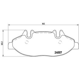 Brembo Bremsensatz-Vorderachse COATED DISC LINE / STANDARD Bremsensatz, Scheibenbremse vorne rechts links innenbelüftet 300mm für MERCEDES-BENZ (FJDA)