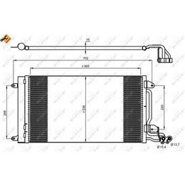 NRF Kondensator, Klimaanlage EASY FIT für SKODA VW SEAT AUDI 6C0816411D 6R0820411A 6C0816411C 35910