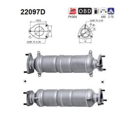 AS Katalysator für HONDA 18160RBDE00 22097D