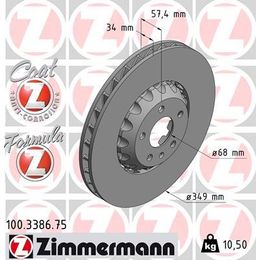 Zimmermann Bremsscheibe vorne rechts links belüftet 349mm für VAG 4M0615301Q 100.3386.75