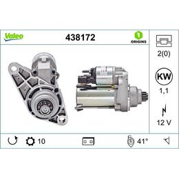 Valeo Starter NEW ORIGINAL PART 12V für SKODA VW (SVW) SEAT (FAW) AUDI L02T911023S 02T911024KX 02Z911023C 438172