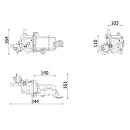 Mahle Kühler, Abgasrückführung ohne Dichtung für RENAULT FIAT 6000616785 147357086R CE 49 000P