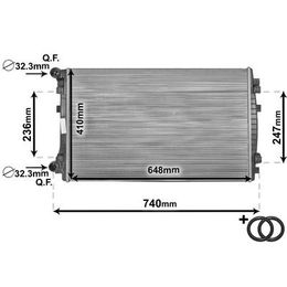Van Wezel K&uuml;hler, Motork&uuml;hlung 58002338 mit Rohrleitung f&uuml;r SKODA VW SEAT AUDI 5Q0121251EM 5Q0121251GK