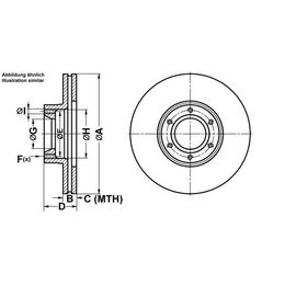 ATE Bremsscheibe 24.0124-0162.1 vorne rechts links bel&uuml;ftet 280mm f&uuml;r RENAULT VAUXHALL OPEL 9160398 7700302128 4500098