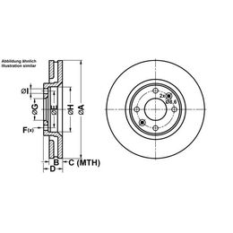 ATE Bremsensatz, Scheibenbremse Bremsensatz ijf1417gt2 Vorderachse bel&uuml;ftet 283mm 26mm f&uuml;r Peugeot Citro&euml;n Vaughall Fiat Opel