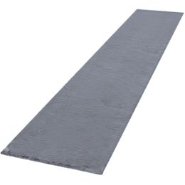 Läufer Paco Home "Rabbit 780", grau (anthrazit), B:80cm H:26mm L:300cm, Polyester, Teppiche, Kunstfell, Kaninchenfell-Haptik, ein echter Kuschelteppich, Uni-Farben