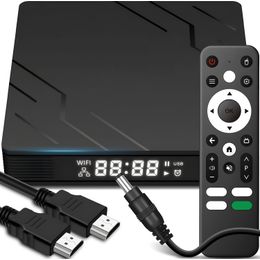 Tv Box Android 13 Set Smart Media Player Quad Core Streaming 4k Bluetooth 5 4x1.5Ghz H.265 WiFi Ethernet Full HD HDMI mit Fernbedienung 2/16GB Retoo